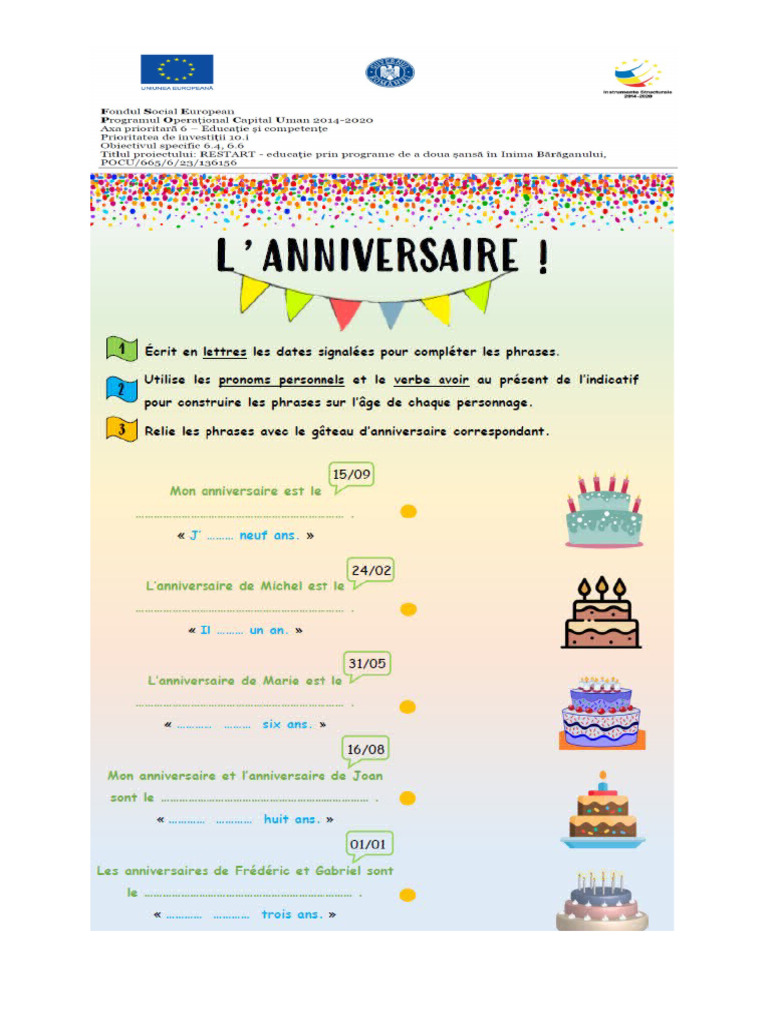 anniversaire | PDF