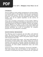 Ra 9275 | PDF | Sewage Treatment | Water Pollution