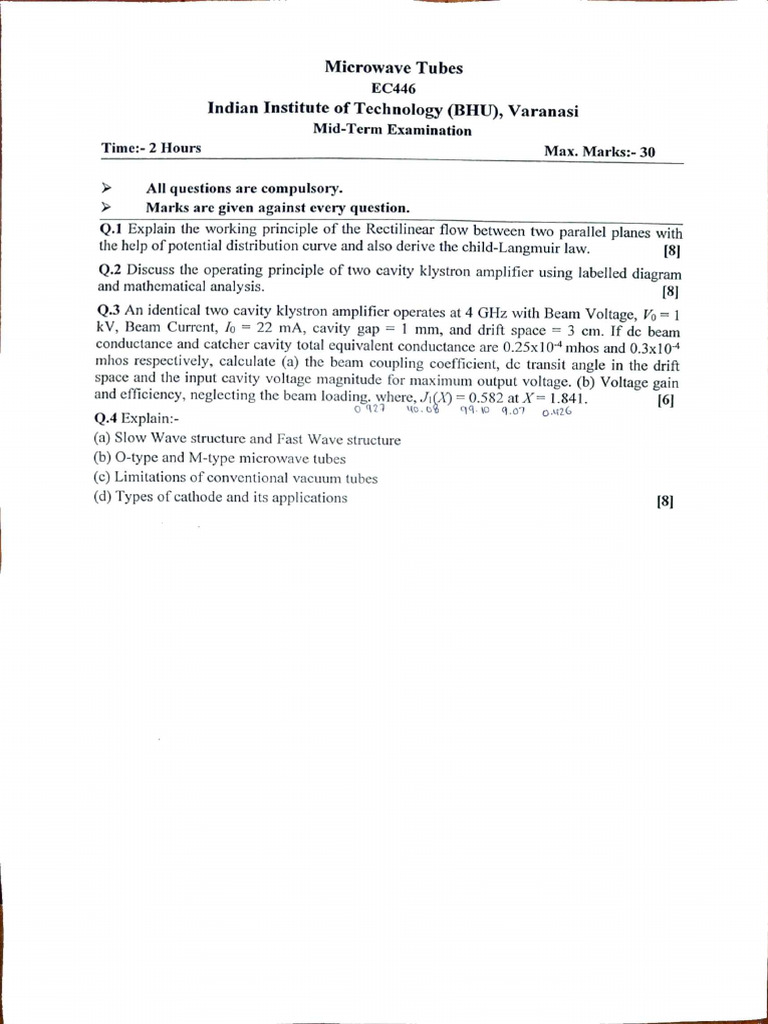 EC446 Mid Term Examination 2024 | PDF