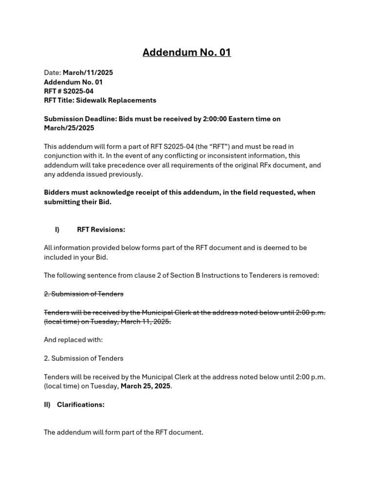 Addendum No. 01 - S2025-04 | PDF