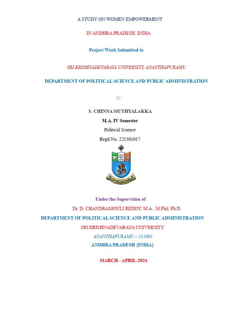 sri project work (3) | PDF | Gender Studies | Feminism