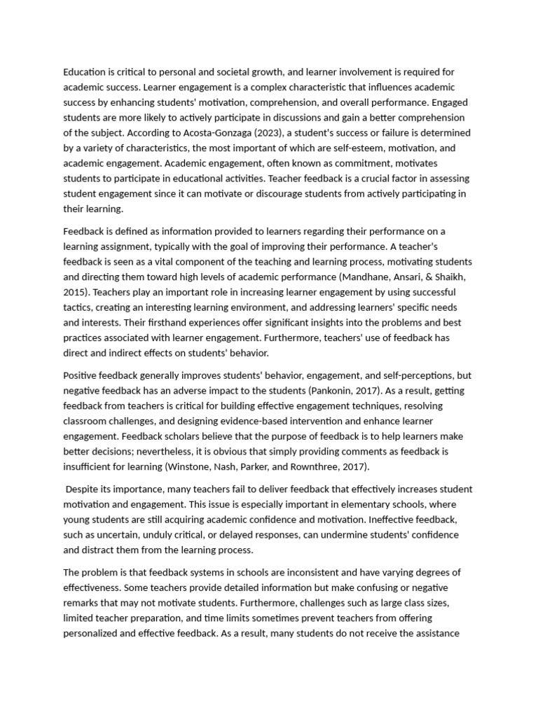 Example of Rationale in Research | PDF | Teachers | Learning