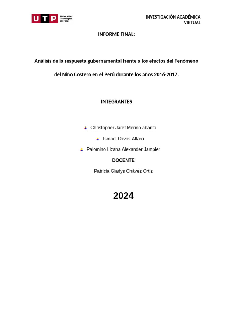 Avance Informe Final 2 - Parte 2 (Terminado) | PDF