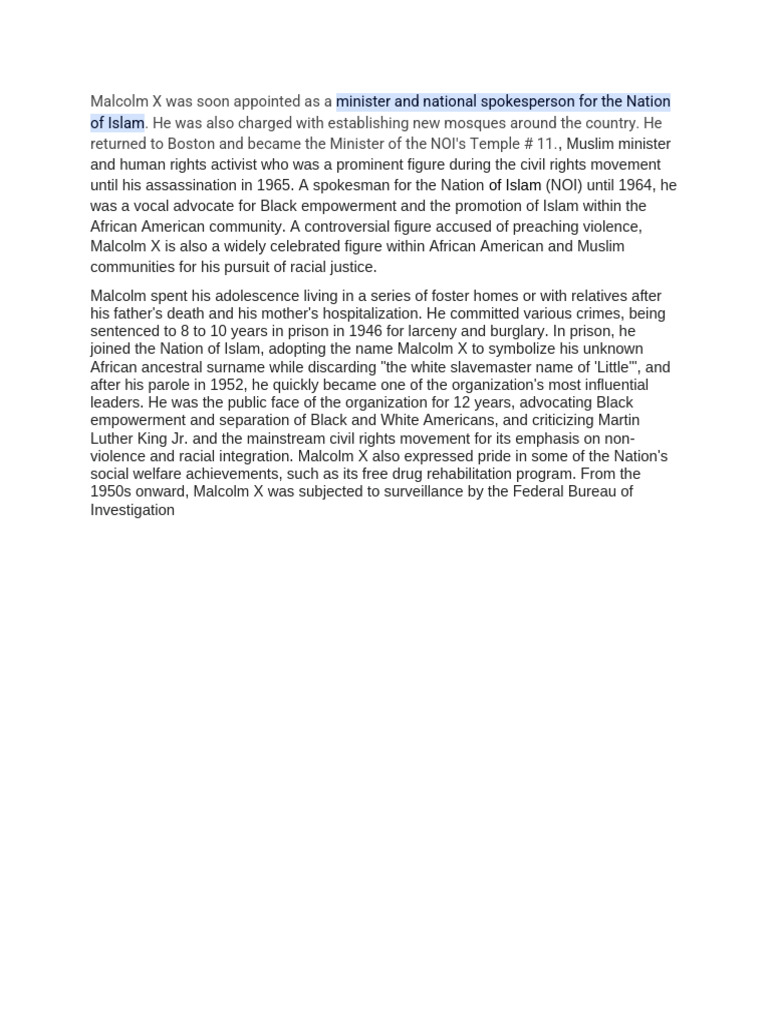 Malcolm X | PDF