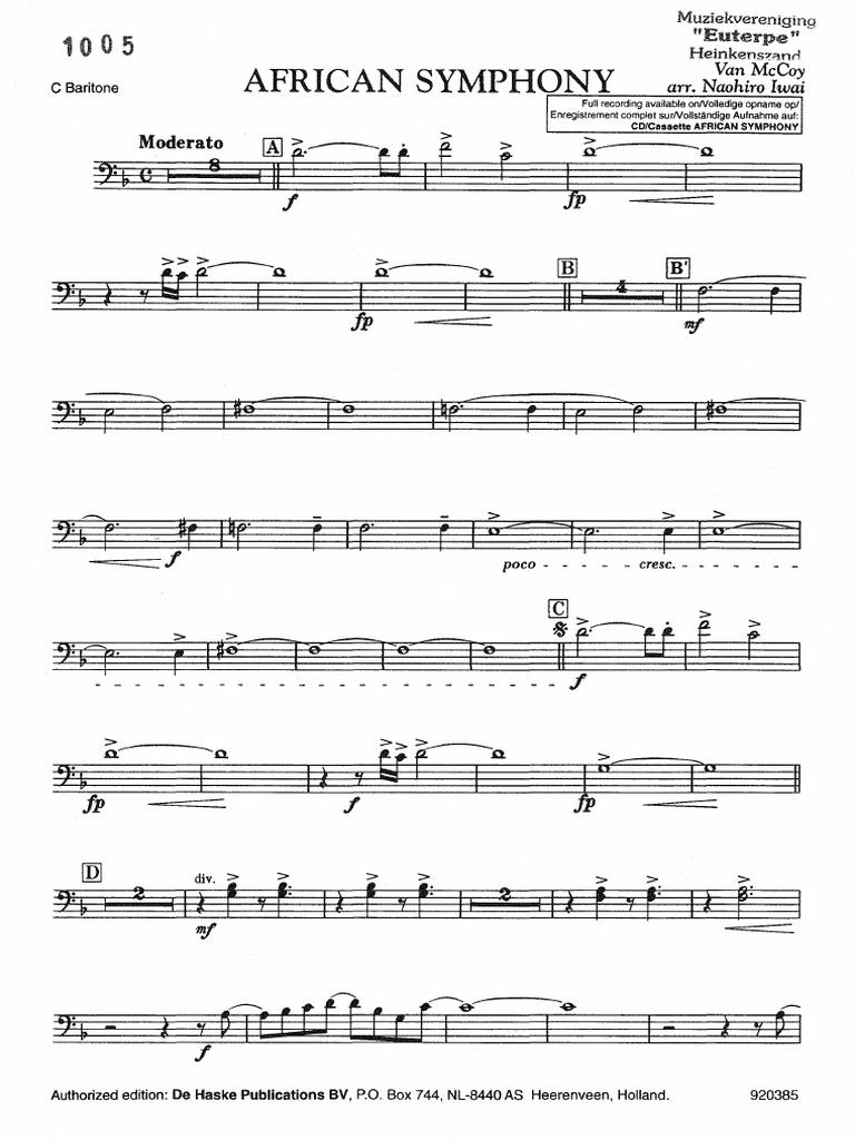African Symphony Sheet Music | PDF