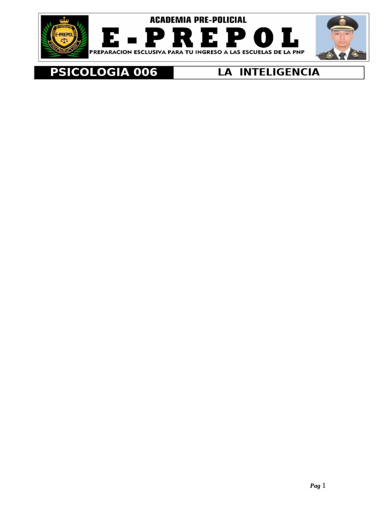 E-005 PSICOLOGIA LA INTELIGENCIA | PDF | Inteligencia | Cociente de inteligencia