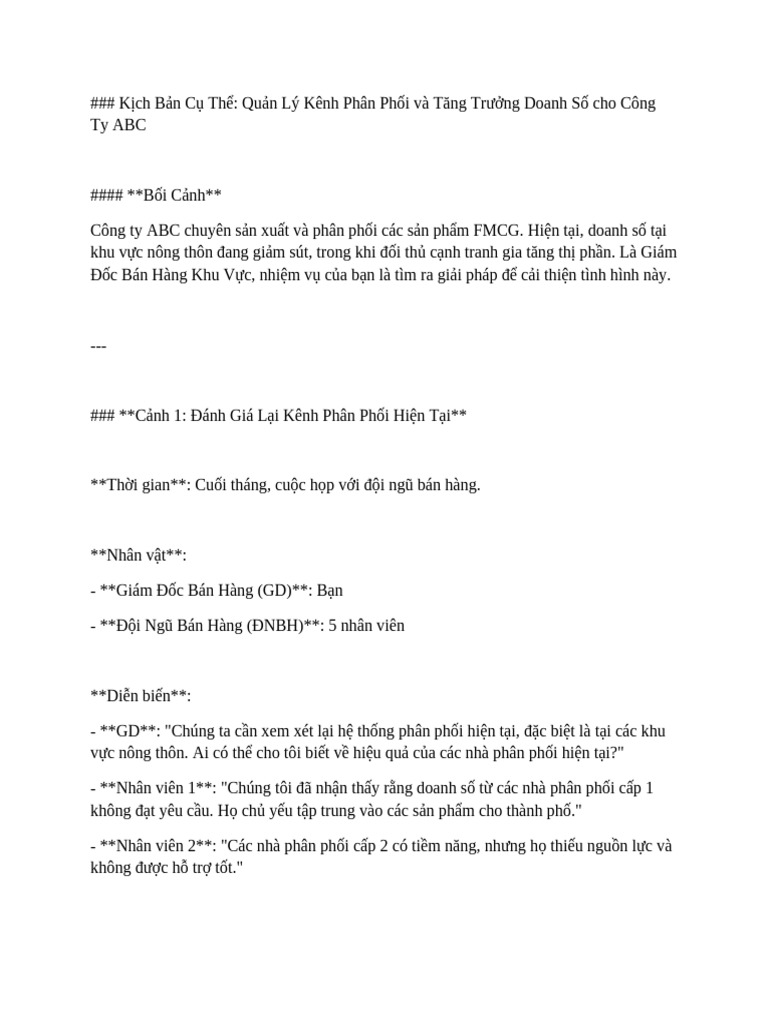 Kịch Bản Cụ Th1 | PDF