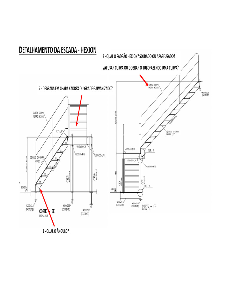 DETALHAMENTO DA ESCADA | PDF