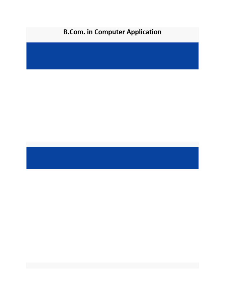 Bcom Computer Application | PDF | Computer Programming | Accounting