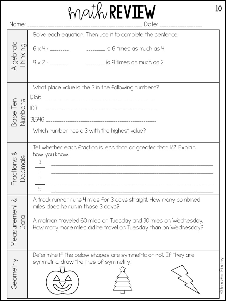 Math Review: Equations and Concepts | PDF