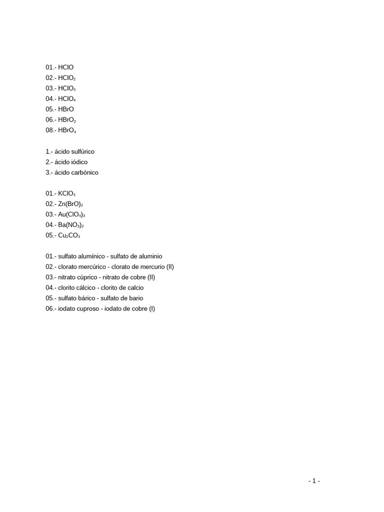 Oxiacido y Oxisales | PDF