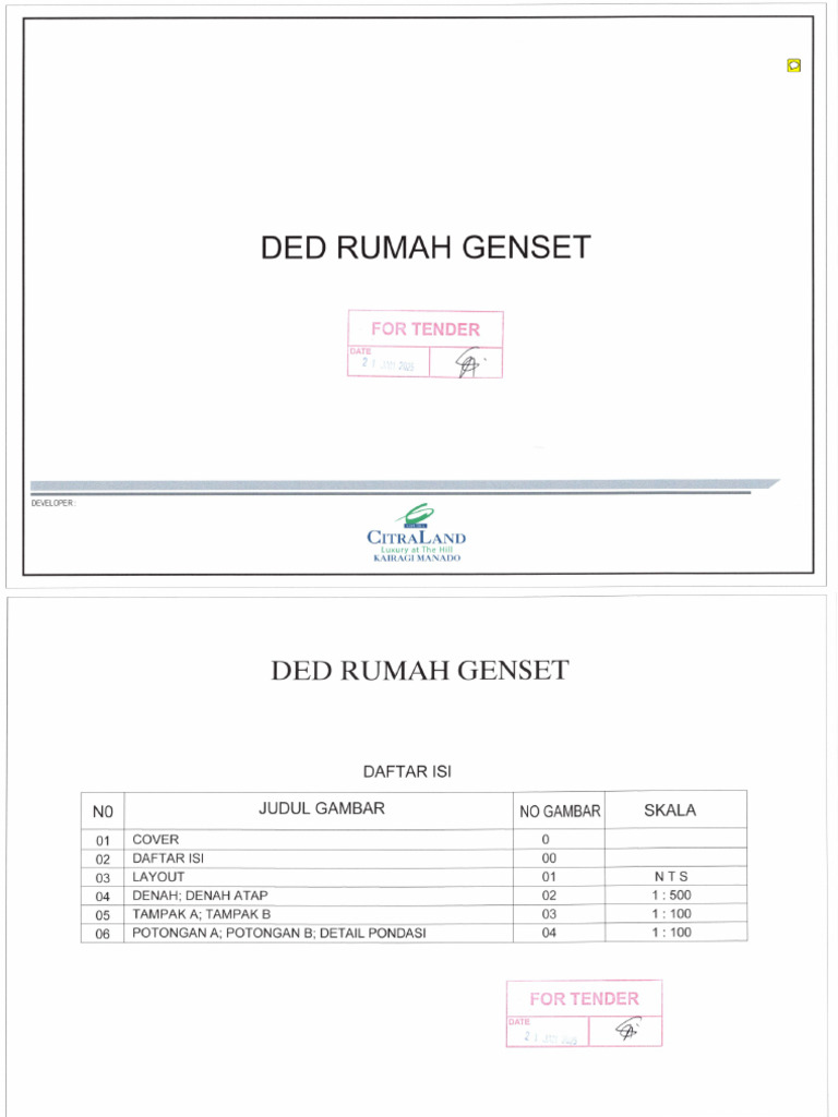 DED Rev Rumah Genset | PDF