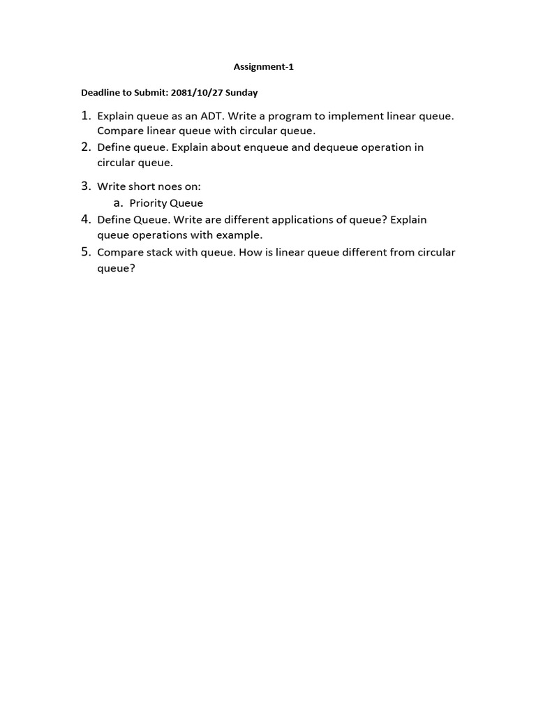 DSA Assignment 1 | PDF