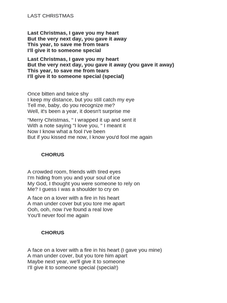 Last Christmas | PDF