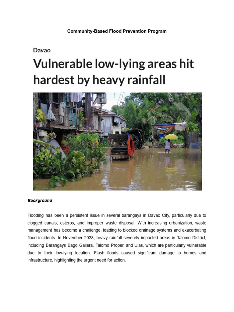 Community-Based Flood Prevention Program | PDF | Flood | Natural Environment