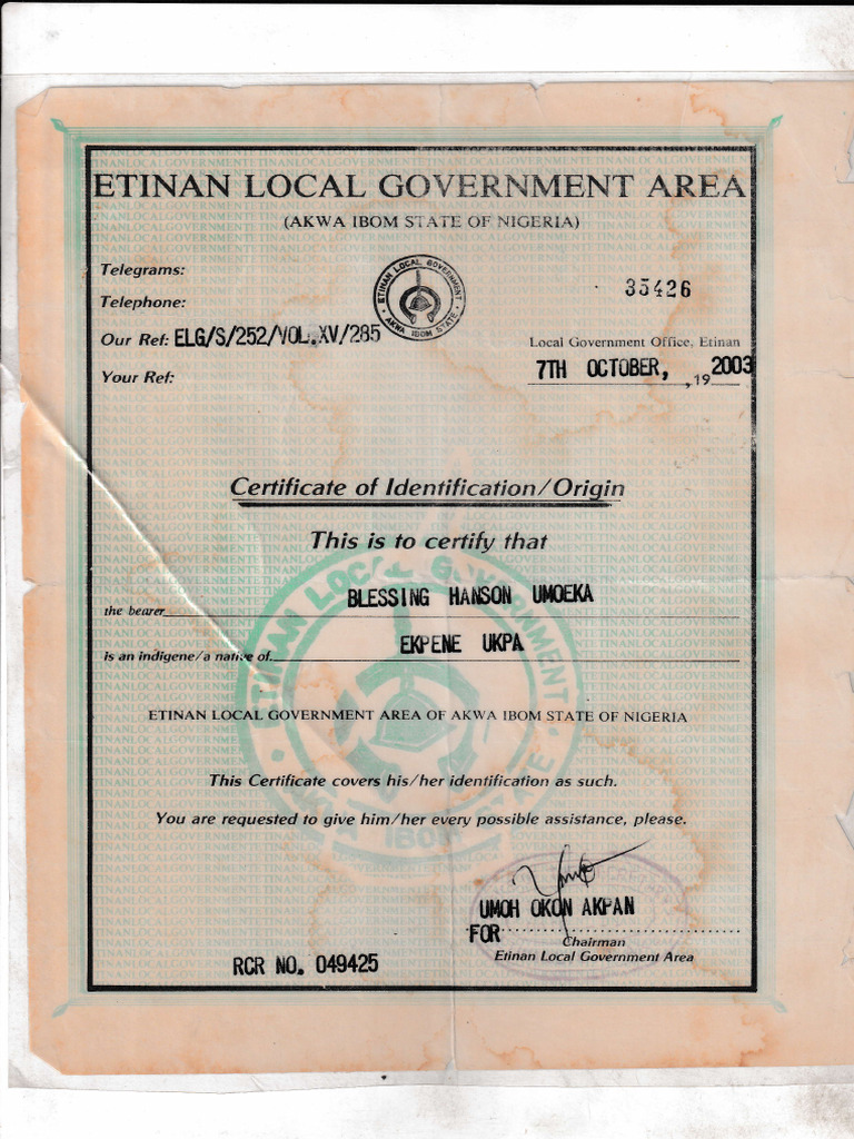 BLESSING LGA NSIT IBOM | PDF