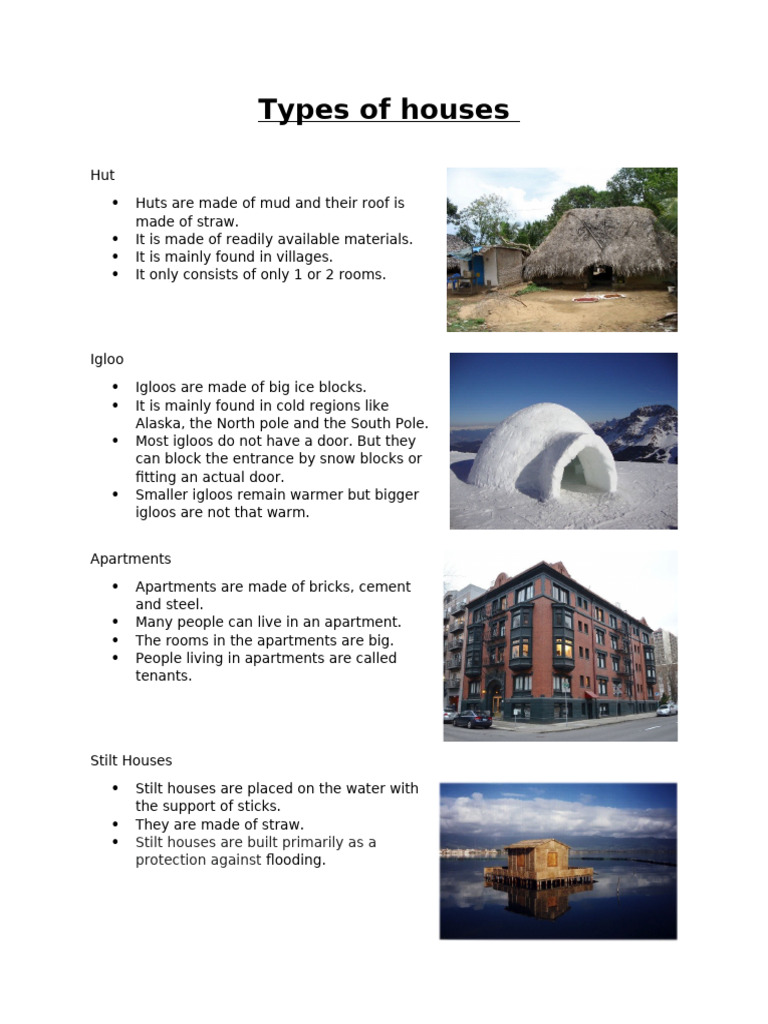 Types of Houses | PDF