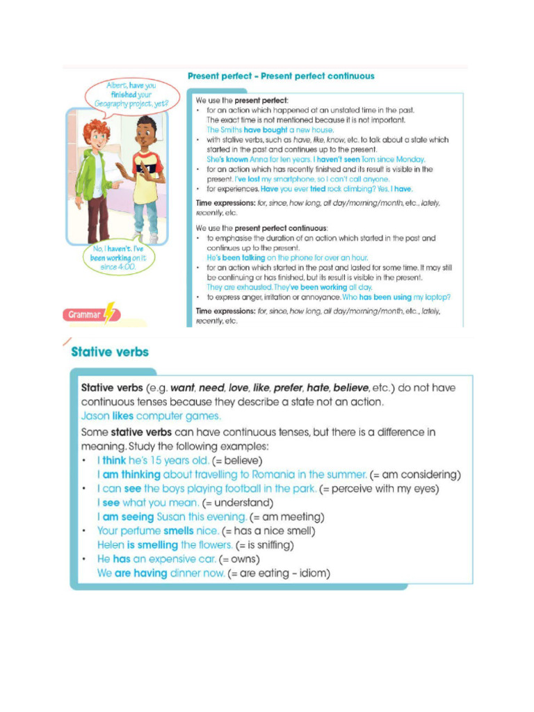 Present Perfect Simple Present Perfect Continuous Rules | PDF
