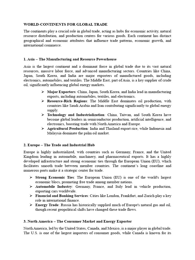 Reference Material For Economic and Commercial Geography Unit I | PDF ...