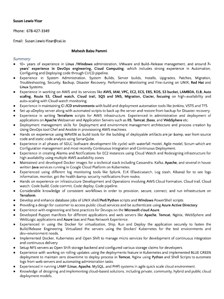 Mahesh P Resume | PDF