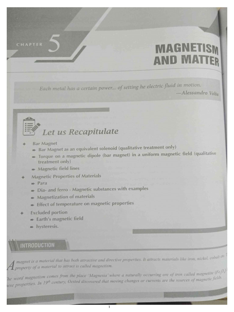 Magnetism&matter Competency Based Questions | PDF