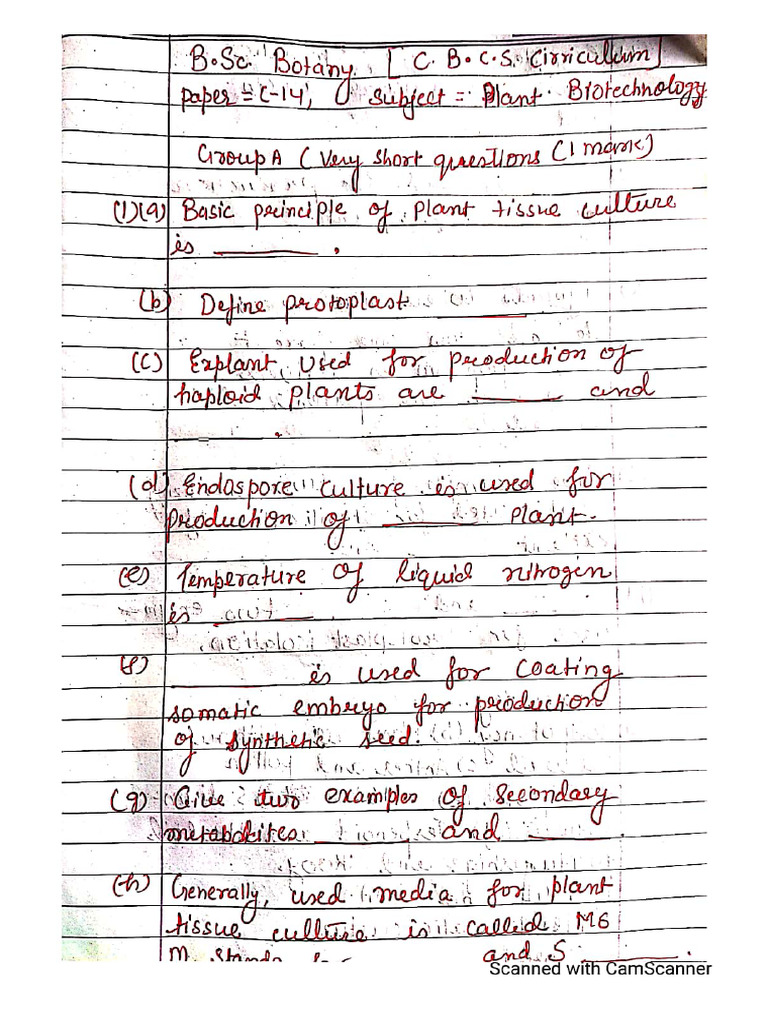 Botany Semester-VI Paper cc14 | PDF