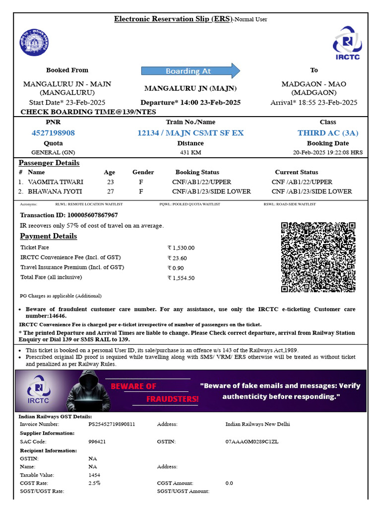 Mang To Goa | PDF | Identity Document | Payments