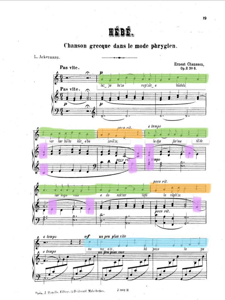 Hébe - Ernest Chausson | PDF