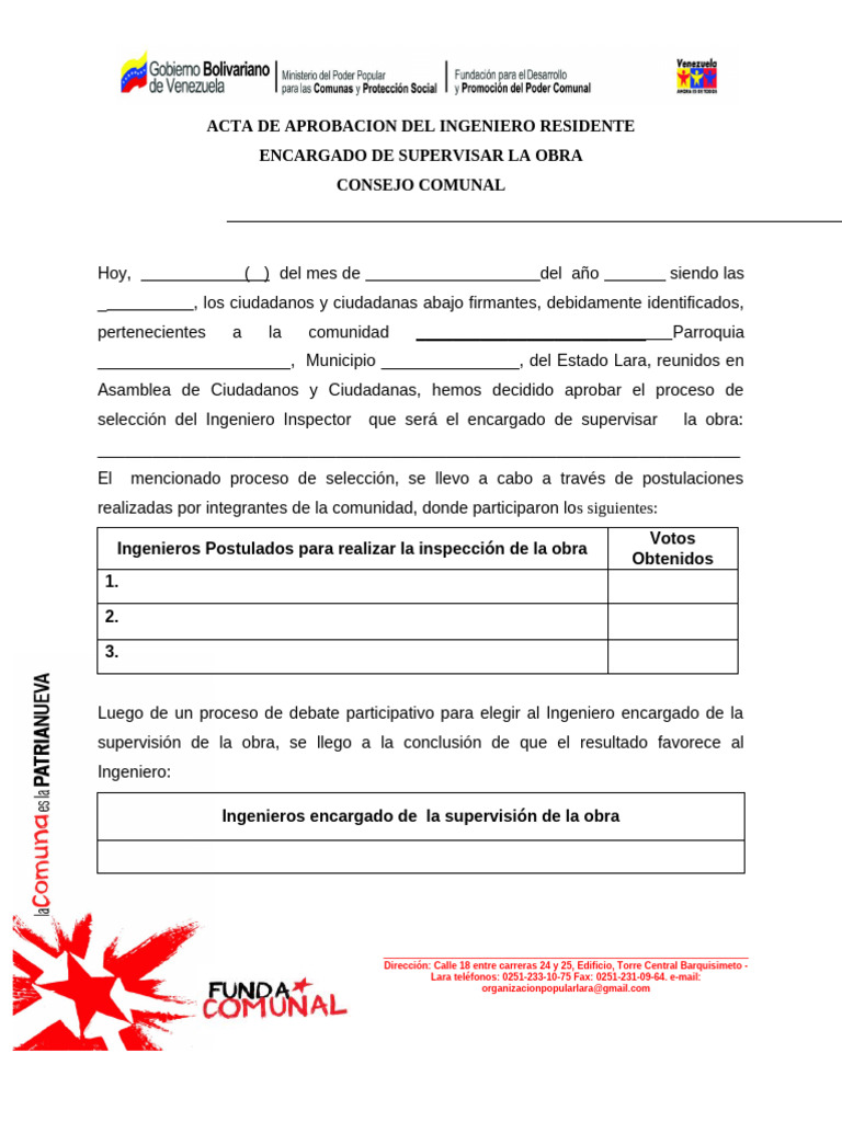 Acta Ing Inspector | PDF | Gobierno | Elecciones