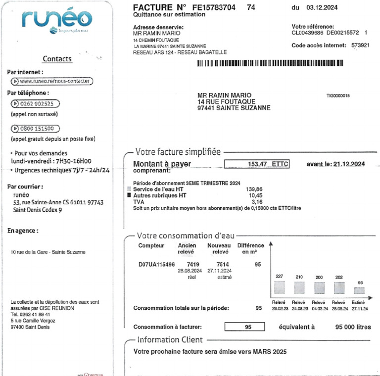 facture eau | PDF