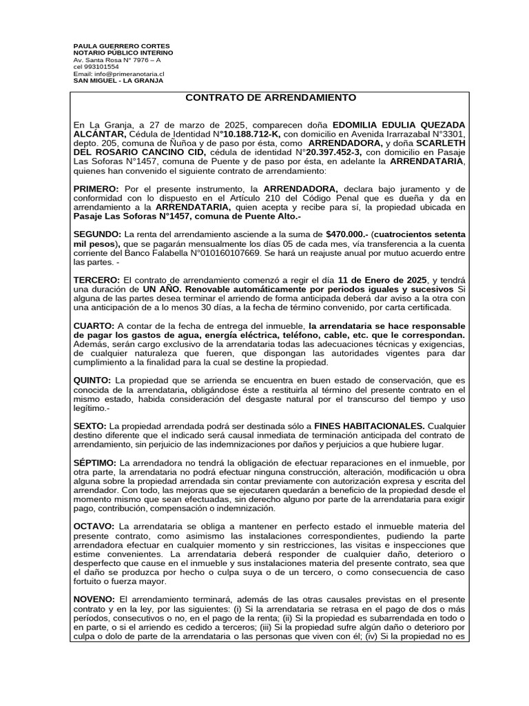 ARRIENDO HABT M M Con AVAL 2 | PDF | Daños y perjuicios | Propiedad