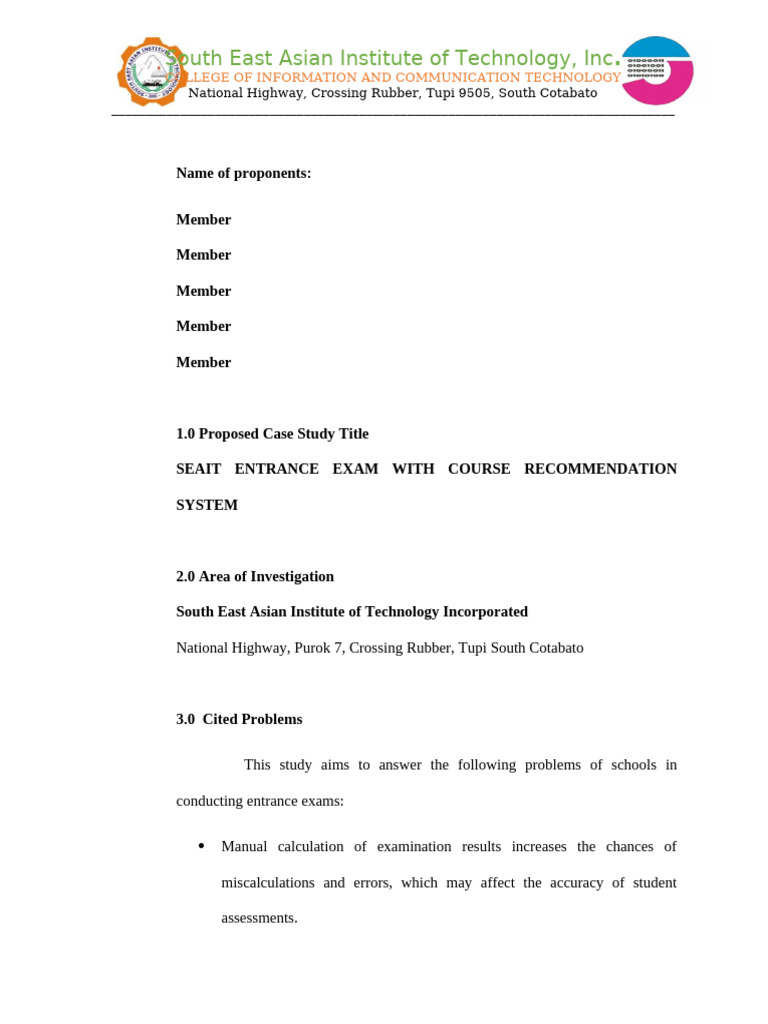 Sample Title Proposal Outline | PDF | Standardized Tests