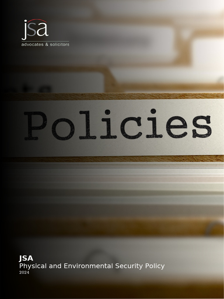 JSA - Physical and Environmental Security Policy | PDF | Access Control | Physical Security