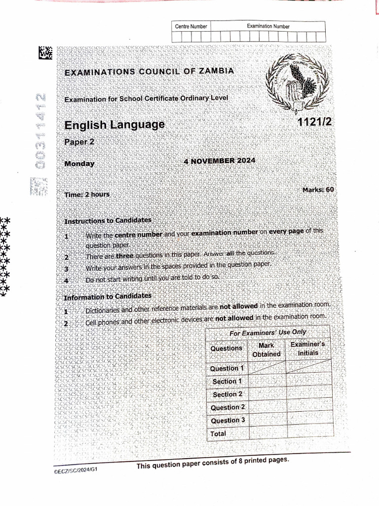 English P2 2024 | PDF