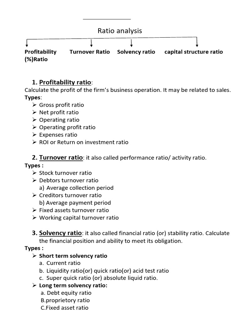Comprehensive Guide to Ratio Analysis | PDF | Equity (Finance) | Dividend