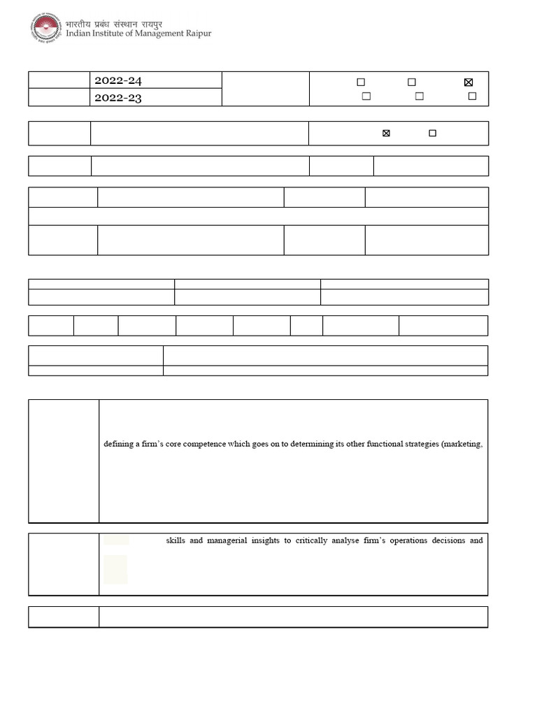 Term III PGP 2022-24 Batch Course Otline OM II | PDF | Learning