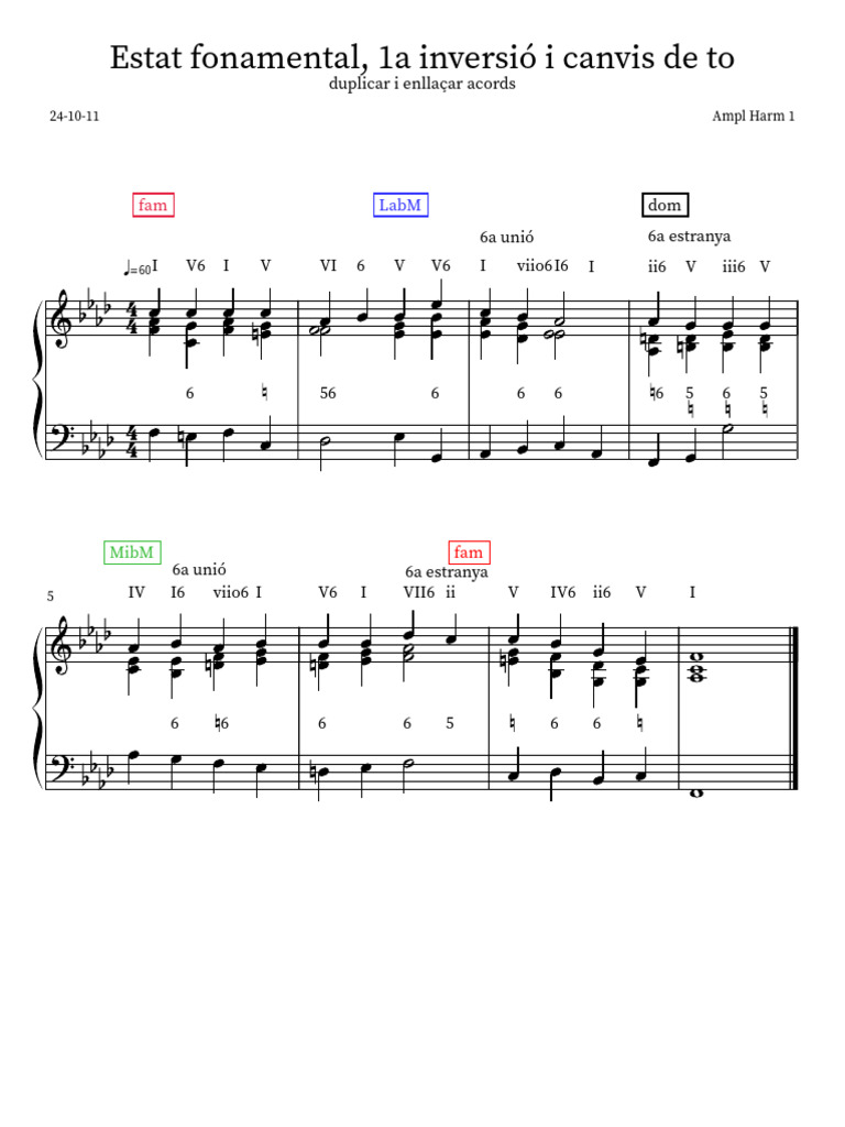 Estat Fonamental, 1a Inversió I Canvis de To | PDF