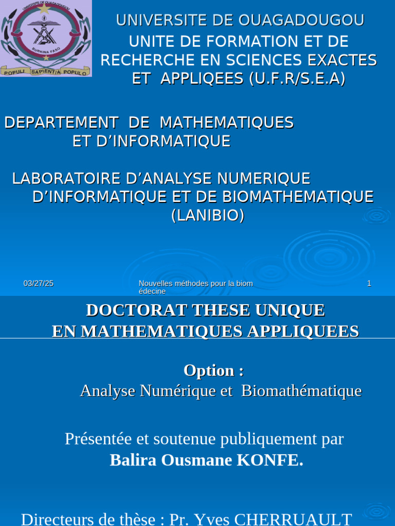 Presentation 1 | PDF | Optimisation mathématique | Équations