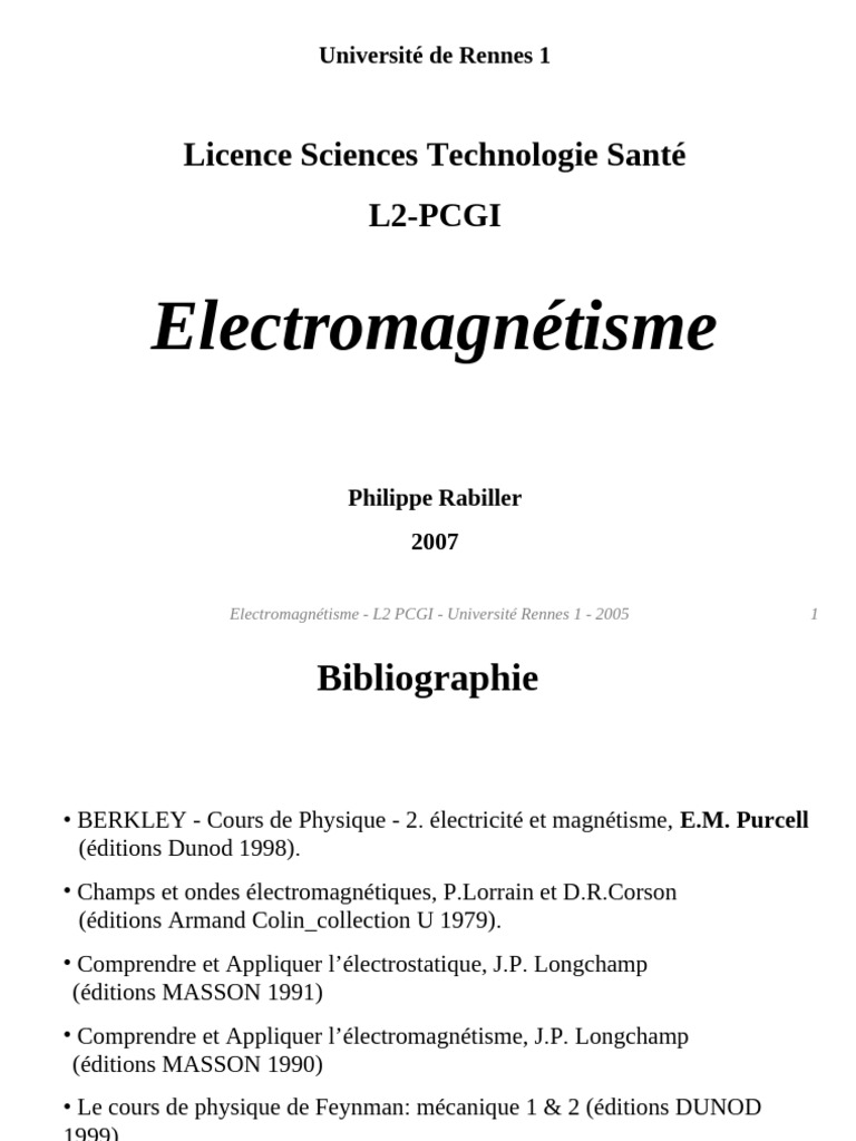 electromag_pcgi2_ch2 | PDF | Divergence (analyse vectorielle) | Pente