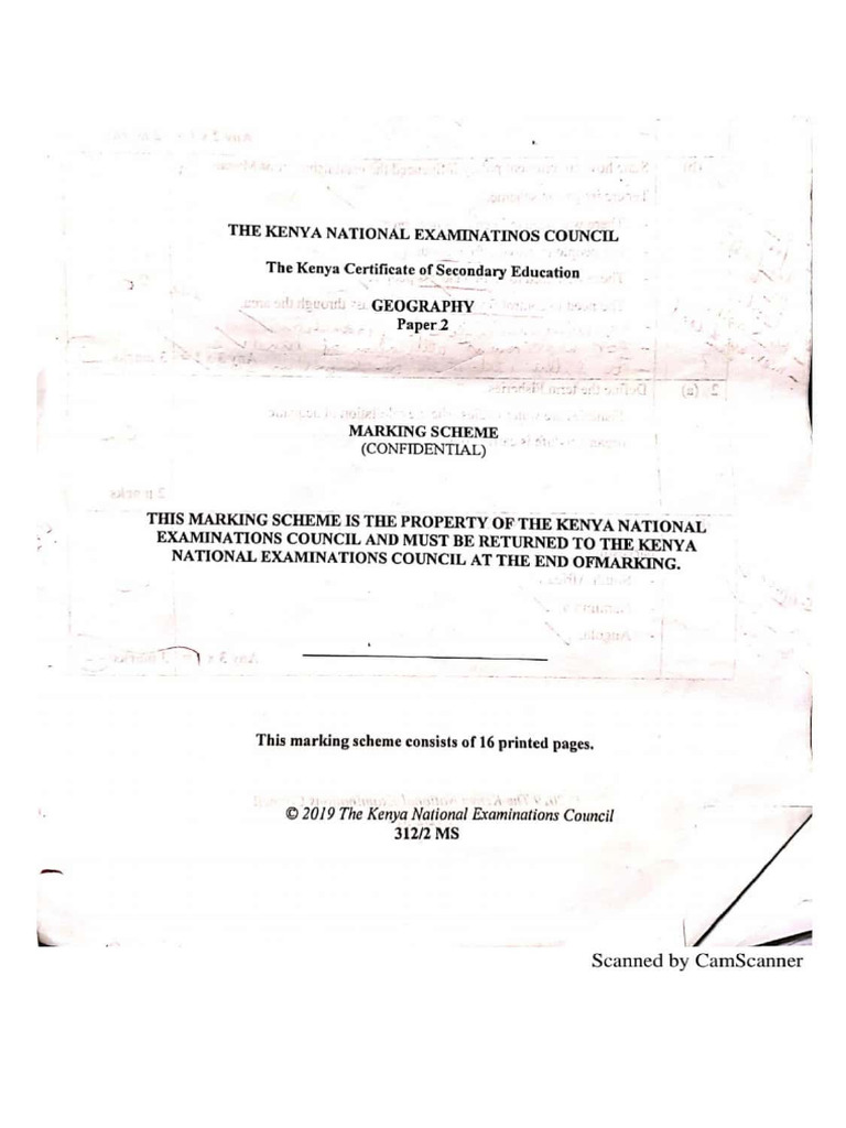 P2 2019 MS Geo | PDF