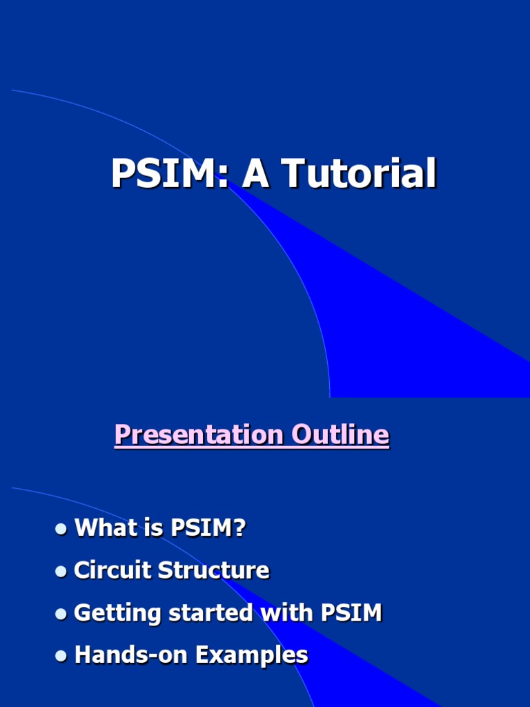 PSIM Tutorial | PDF | Electrical Network | Computer Engineering