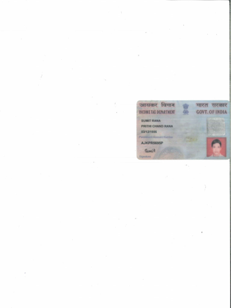 Pan Card | PDF