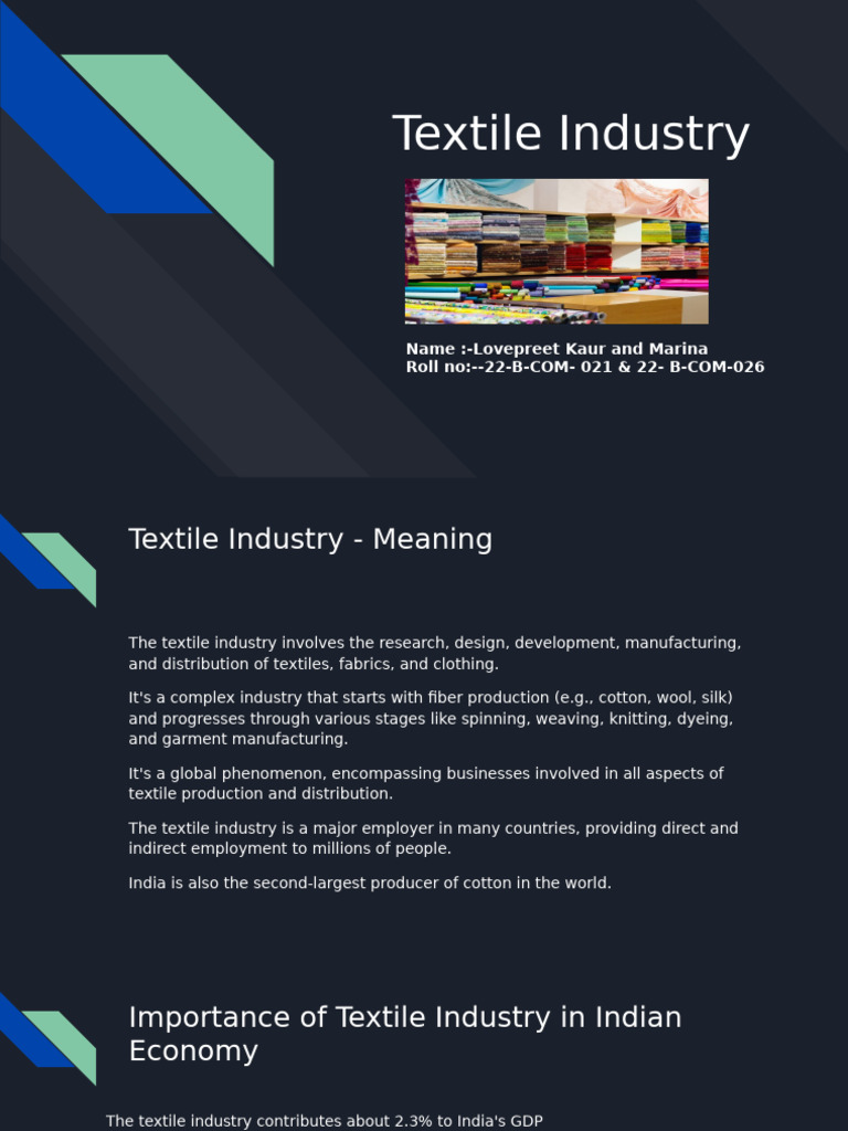 IEP presentation^ | PDF | Textiles | Cotton