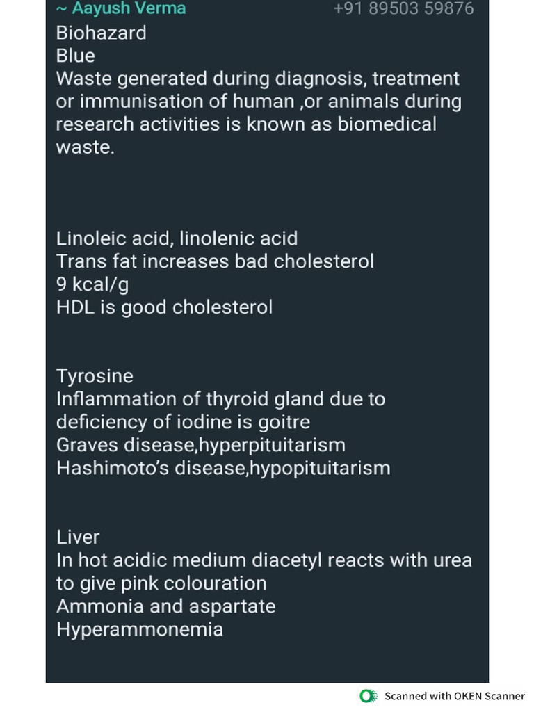 Biochem OSPE Answers | PDF