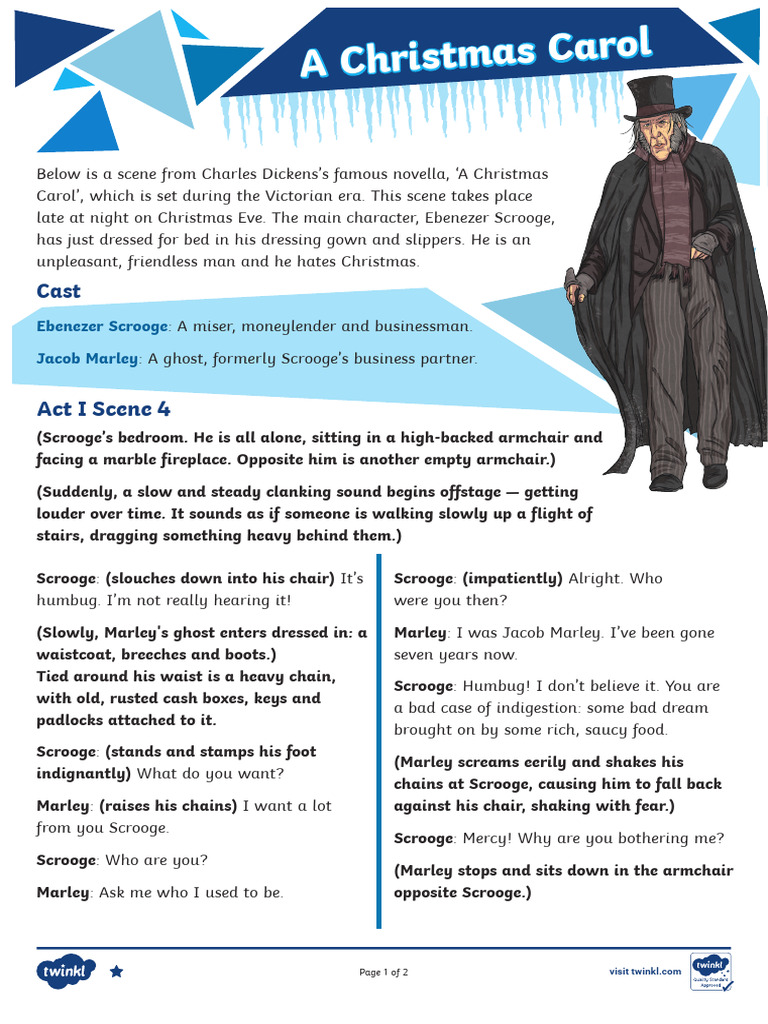 Christmas Carol Comprehension v2 | PDF | Jacob Marley | Ebenezer Scrooge
