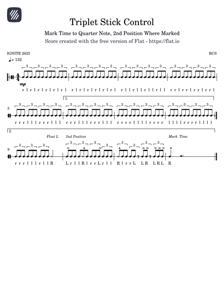 Triplet Stick Control | PDF