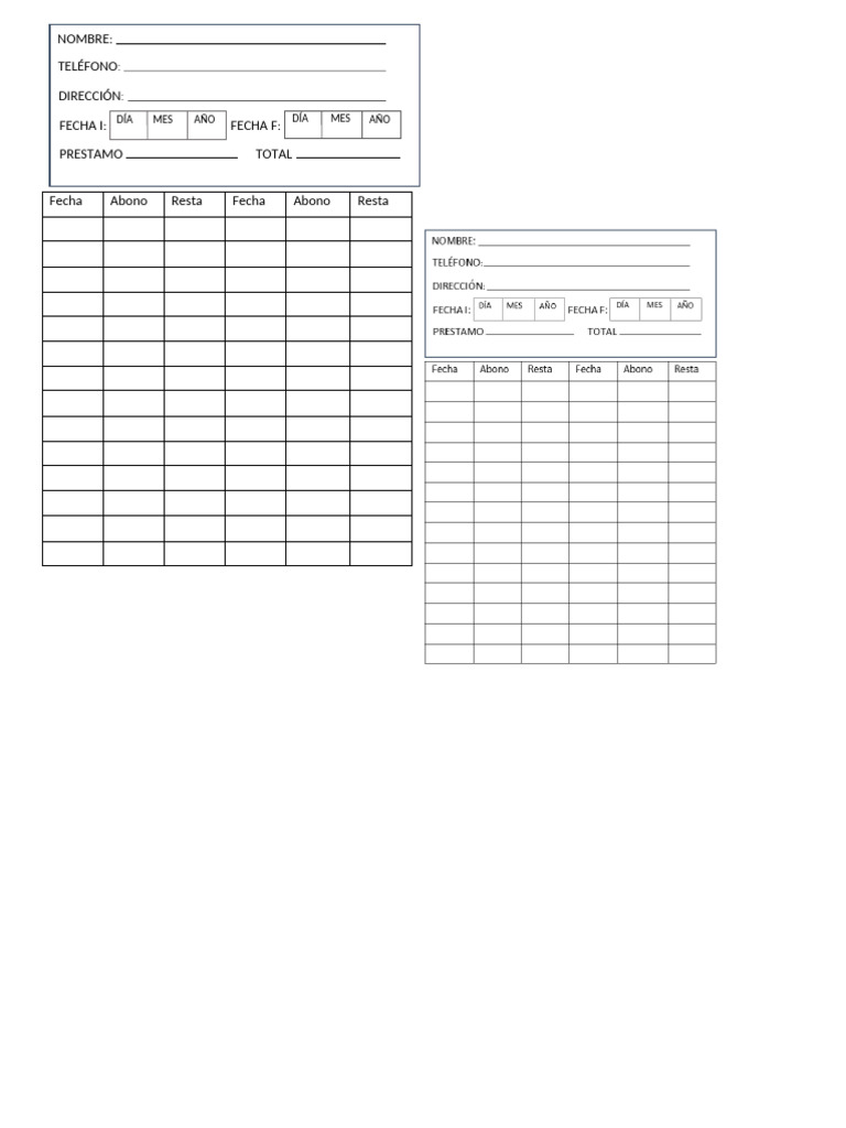 Tarjetas Cobro | PDF