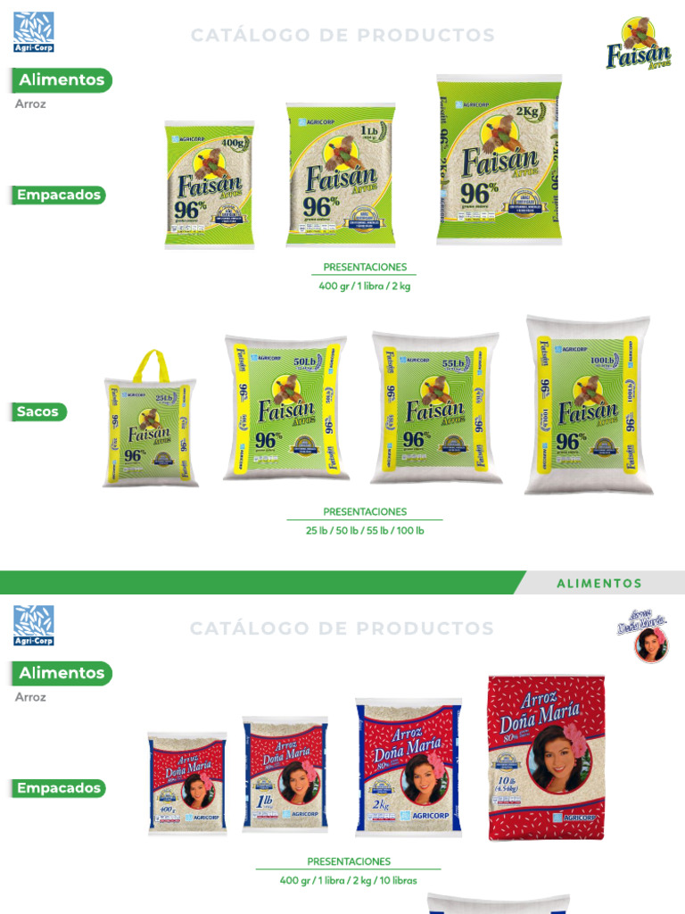 Alimentos Catálogo Web - Agricorp Optimizado | PDF