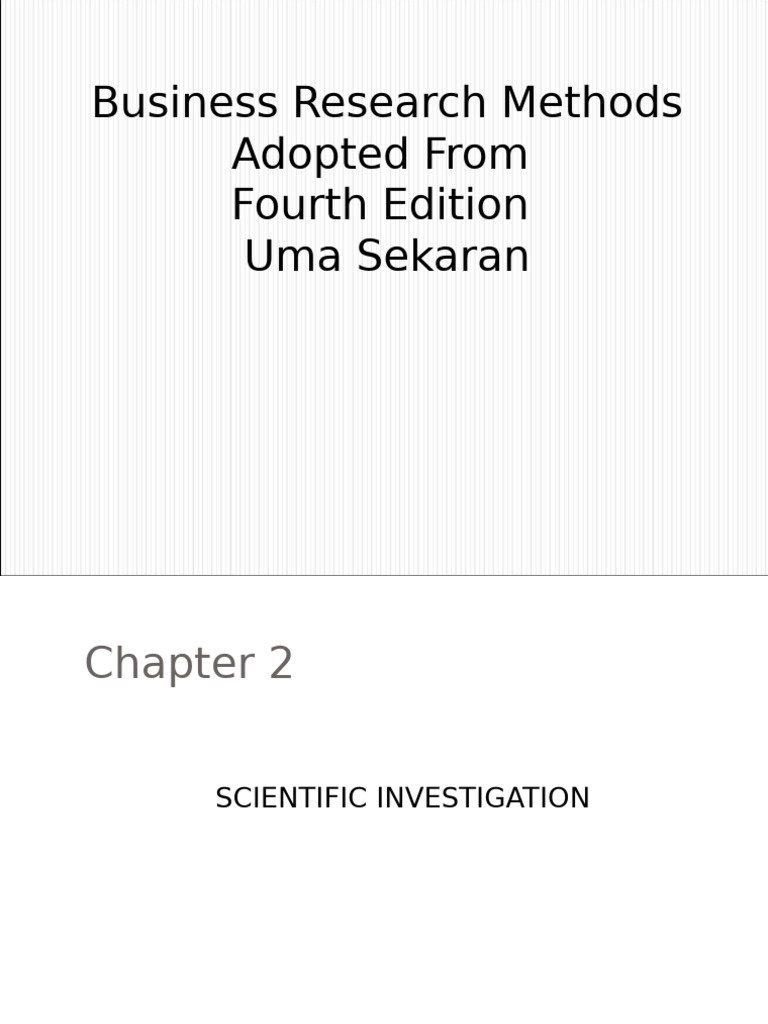 Businessresearchchapter 2 | PDF | Scientific Method | Hypothesis