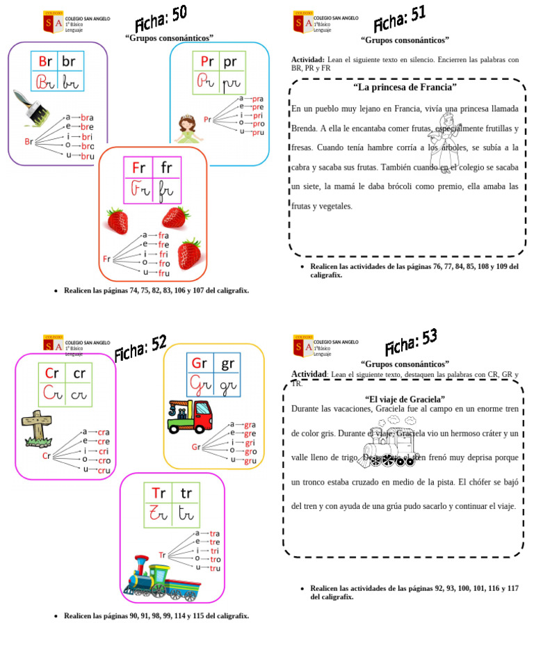 Fichas_grupos consonánticos con R | PDF
